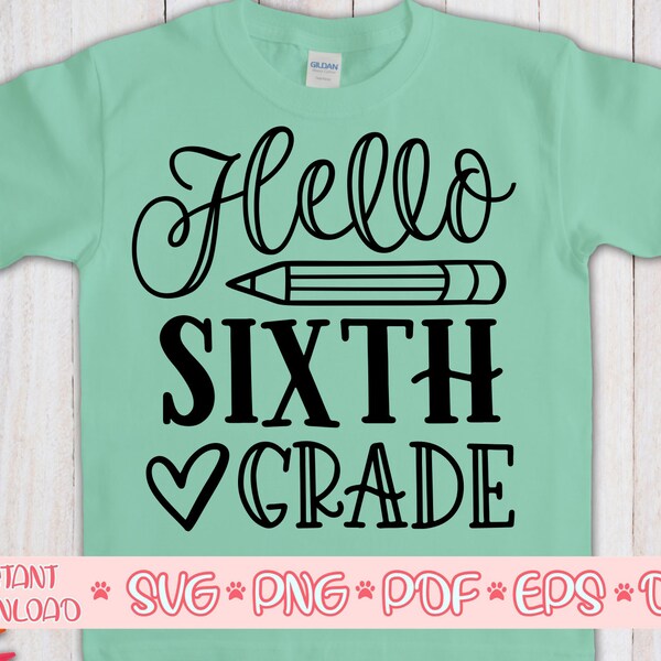 Black Girl 6th Grade Svg - Etsy