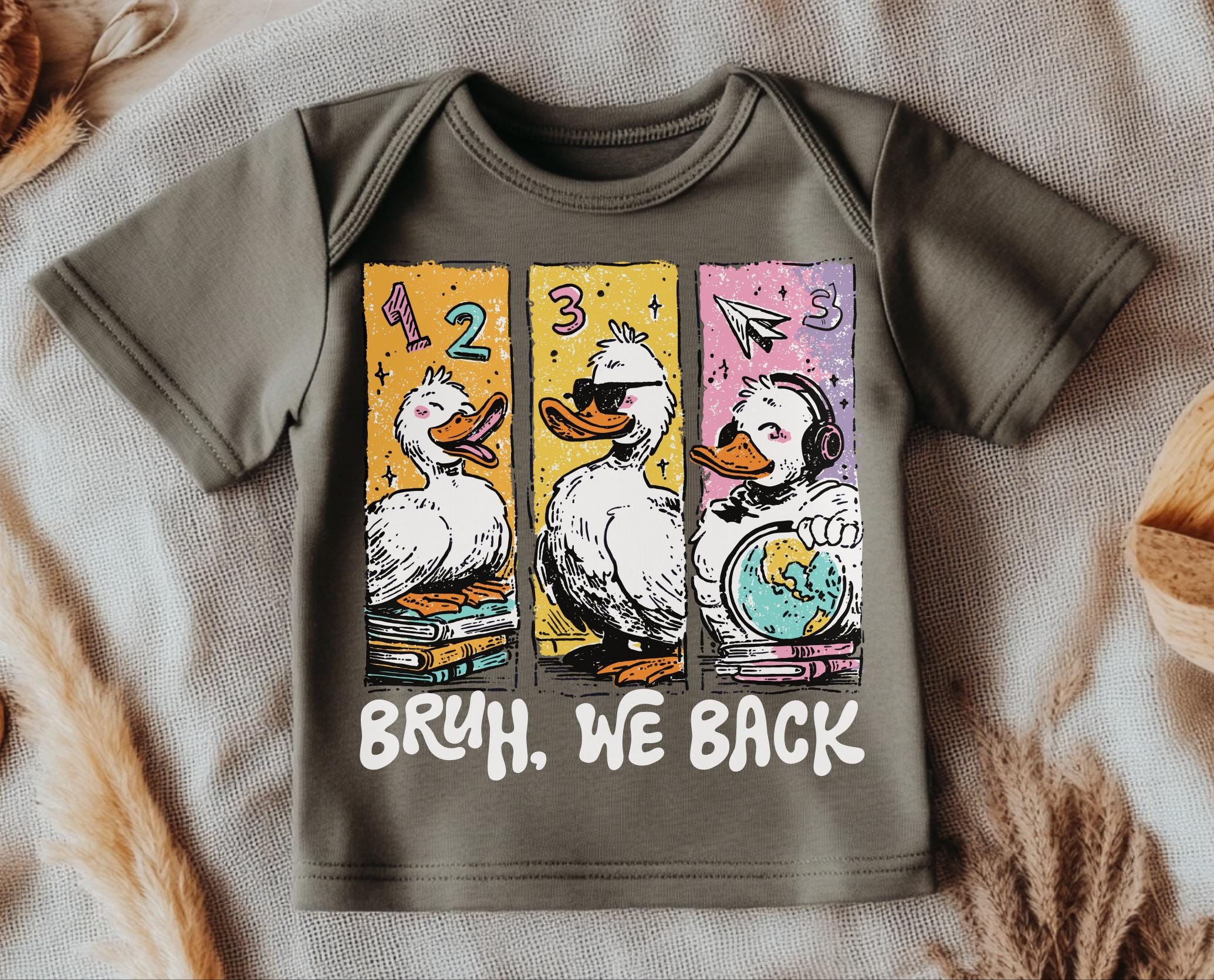 Bruh We Back PNG, Silly Goose Back to School Png, Retro Goose Humor ...