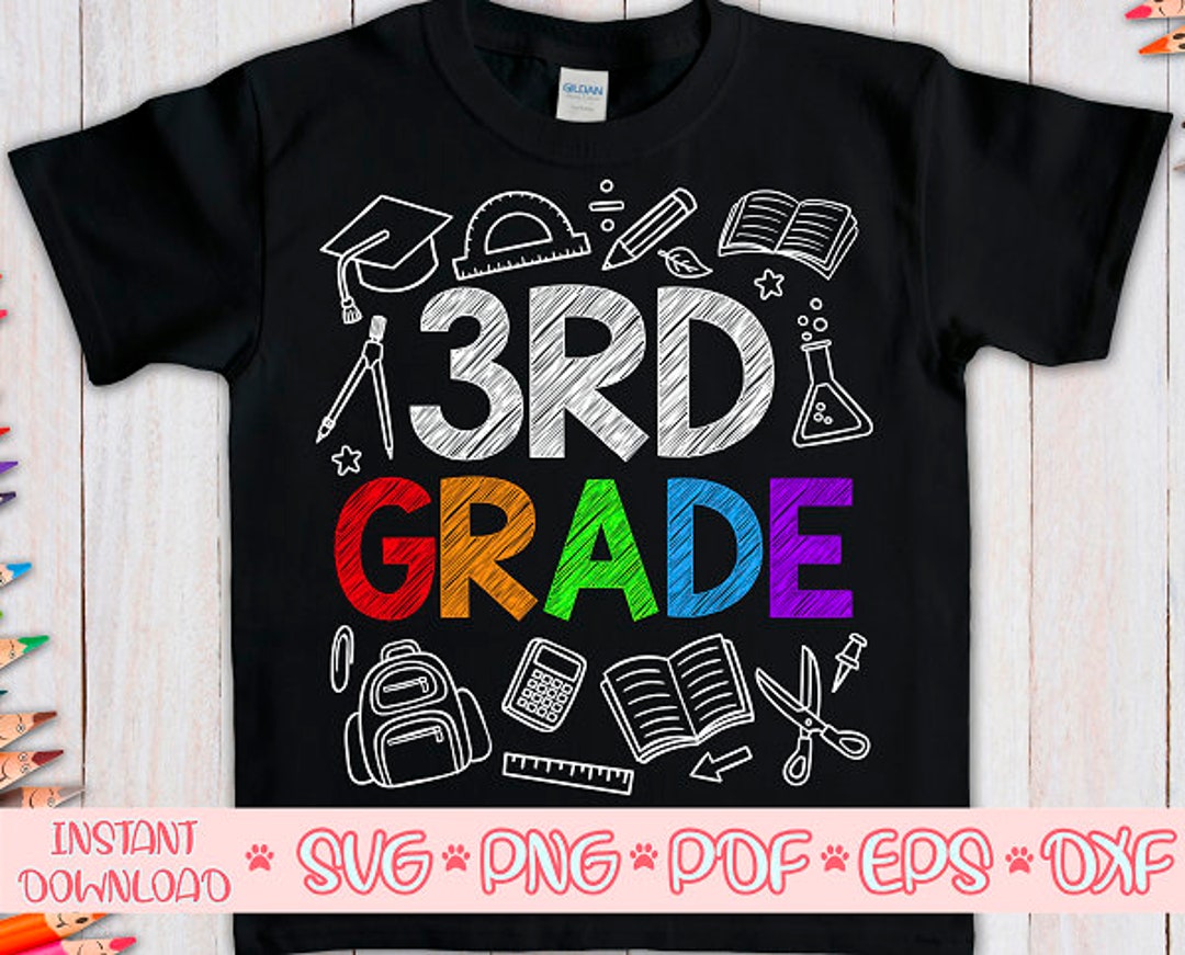 3rd Grade Svg,third Grade Svg,first Day of School Svg,back to School ...