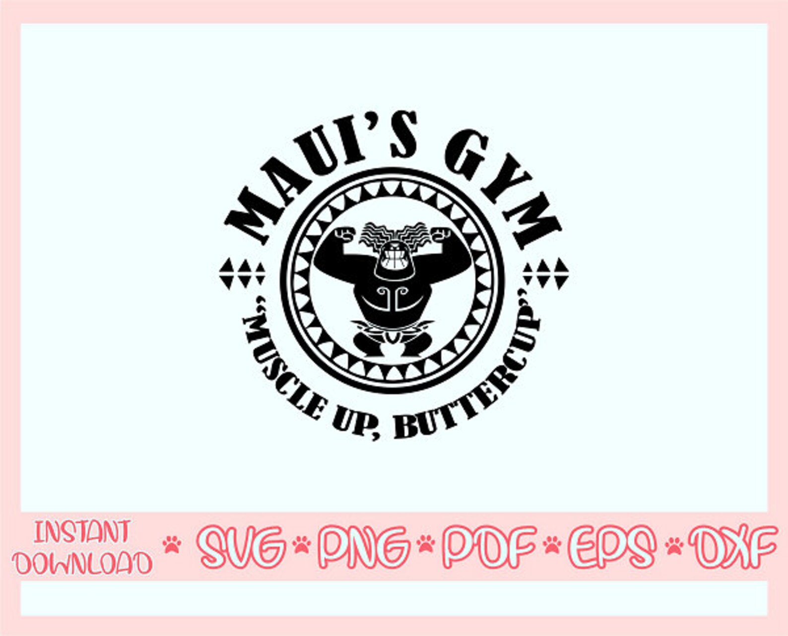 Maui's Gym Svg,muscle up Buttercup Svg,fitness Shirts Svg,fitness Svg ...