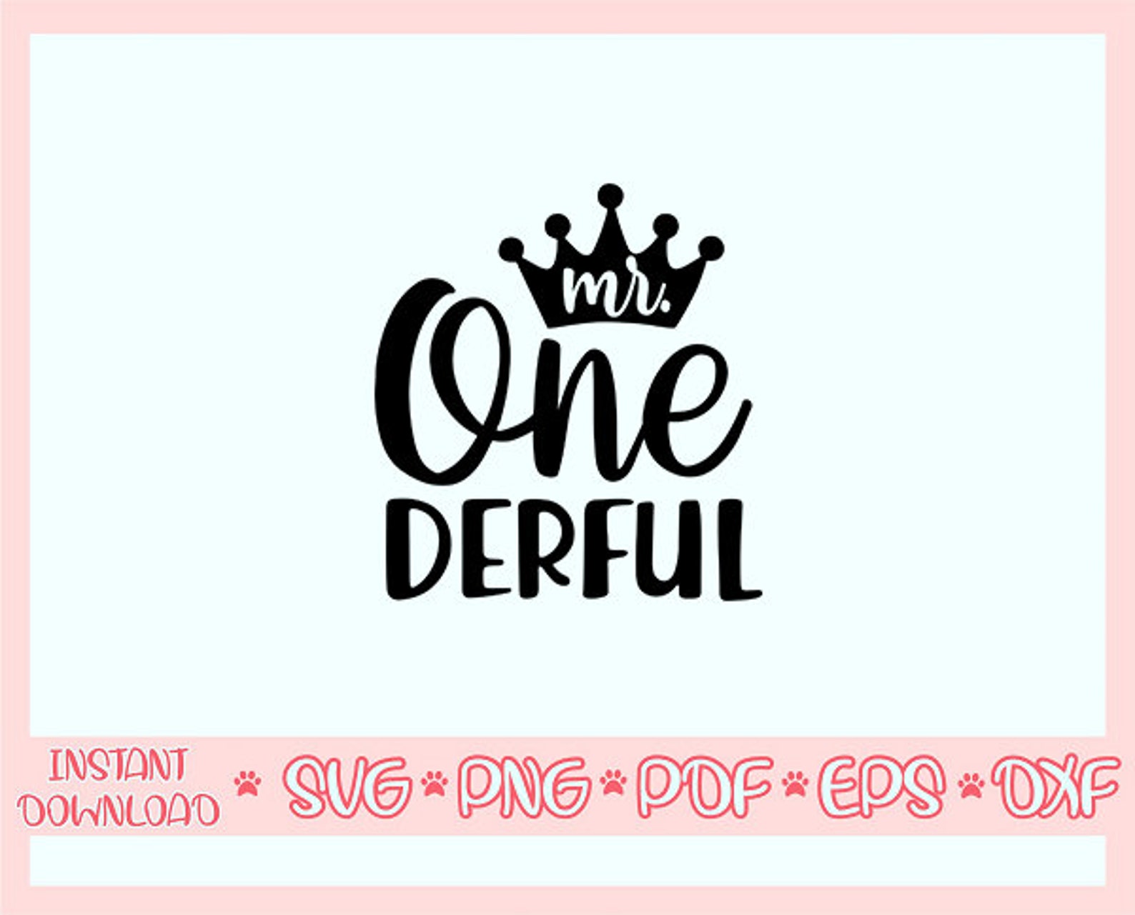 Mr One Derful Svgmr Onederful Svgbirthday Boy Svg1st | Etsy