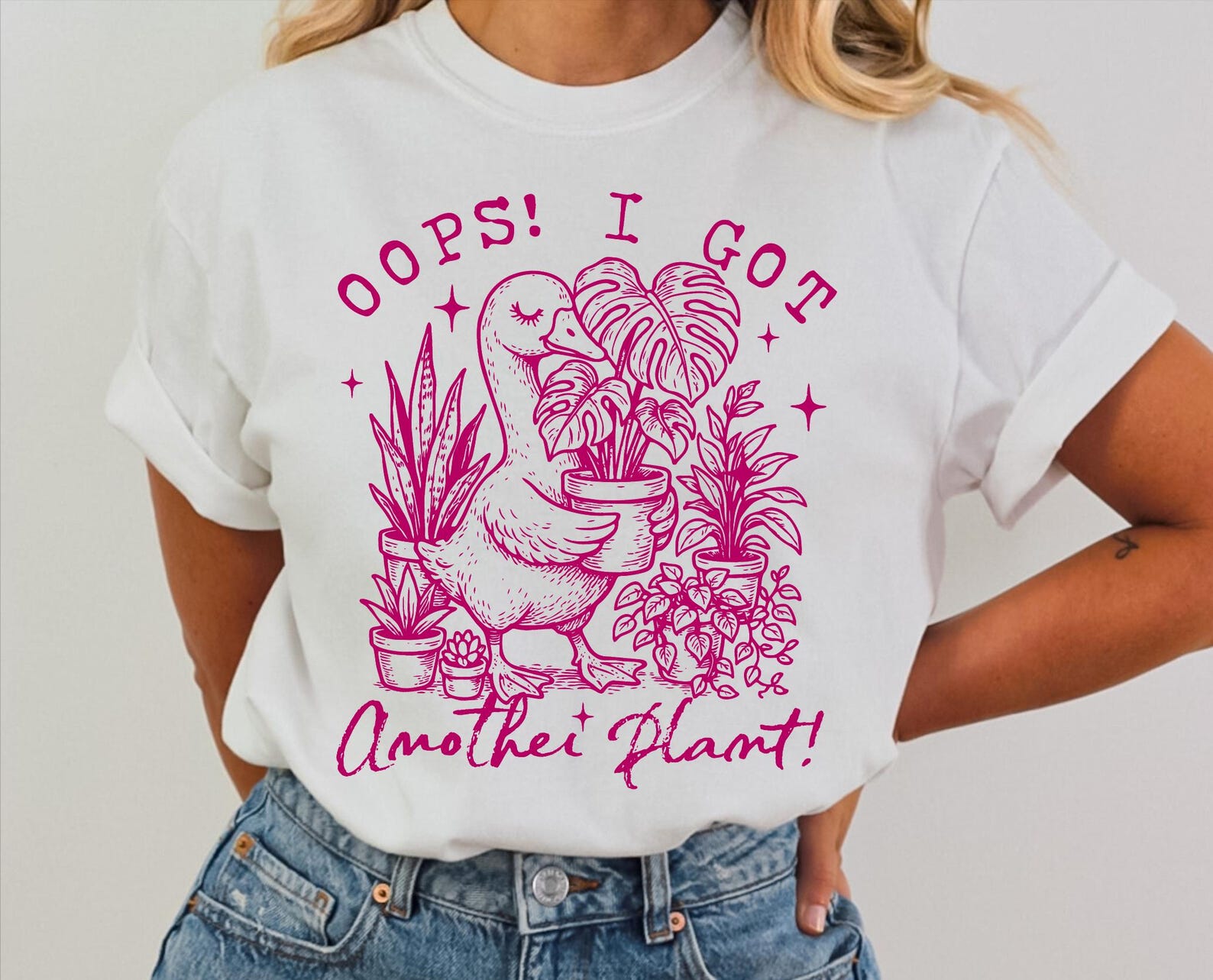 Oops I Got Another Plant Goose PNG, Funny Plant Lover Png, Sarcastic ...
