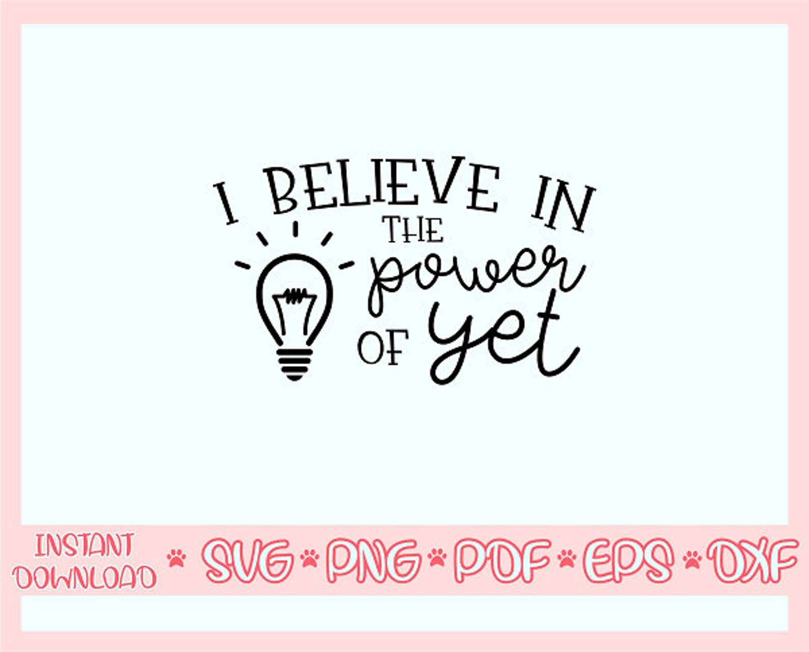 I Believe in the Power of yet Svgpower of yet Shirtteacher - Etsy