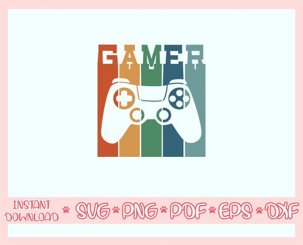 Vintage Gamer Svgplayaer Svgvideo Game Svgjoystick | Etsy
