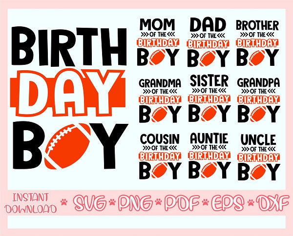 Football birthday svgFootball birthday boy svgFootball | Etsy