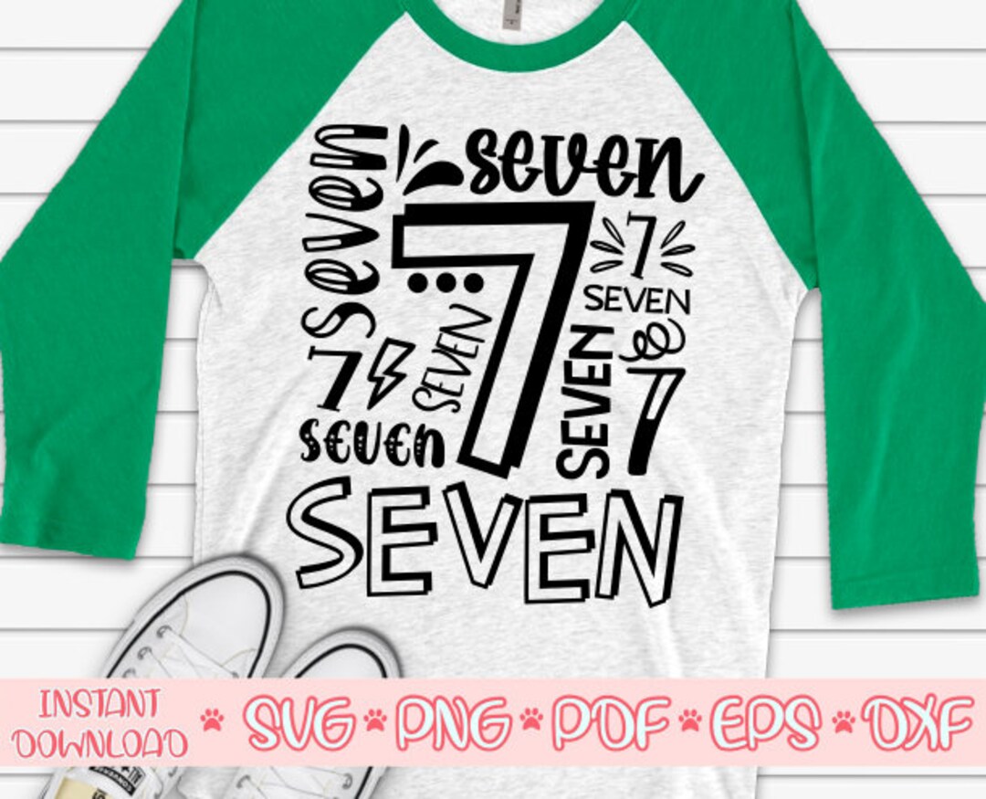 Seven Years Old Boy Svg,7th Birthday Svg,birthday Boy Svg,birthday Girl ...