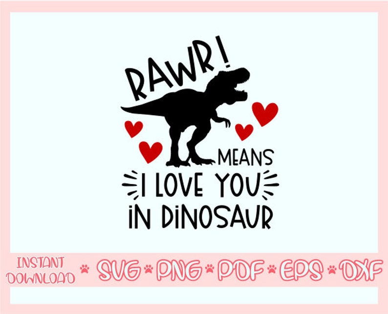 Rawr significa que te amo en dinosaurio svg Niños San - Etsy España