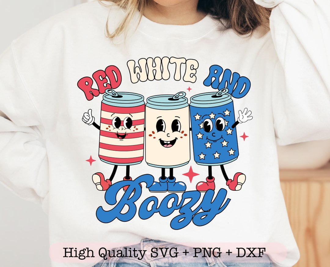Red White and Boozy SVG PNG, Funny Patriotic Shirt Svg, Party in USA ...