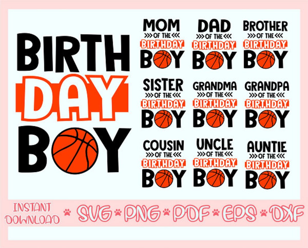 Basketball Birthday Svg,basketball Birthday Boy Svg,basketball Birthday ...