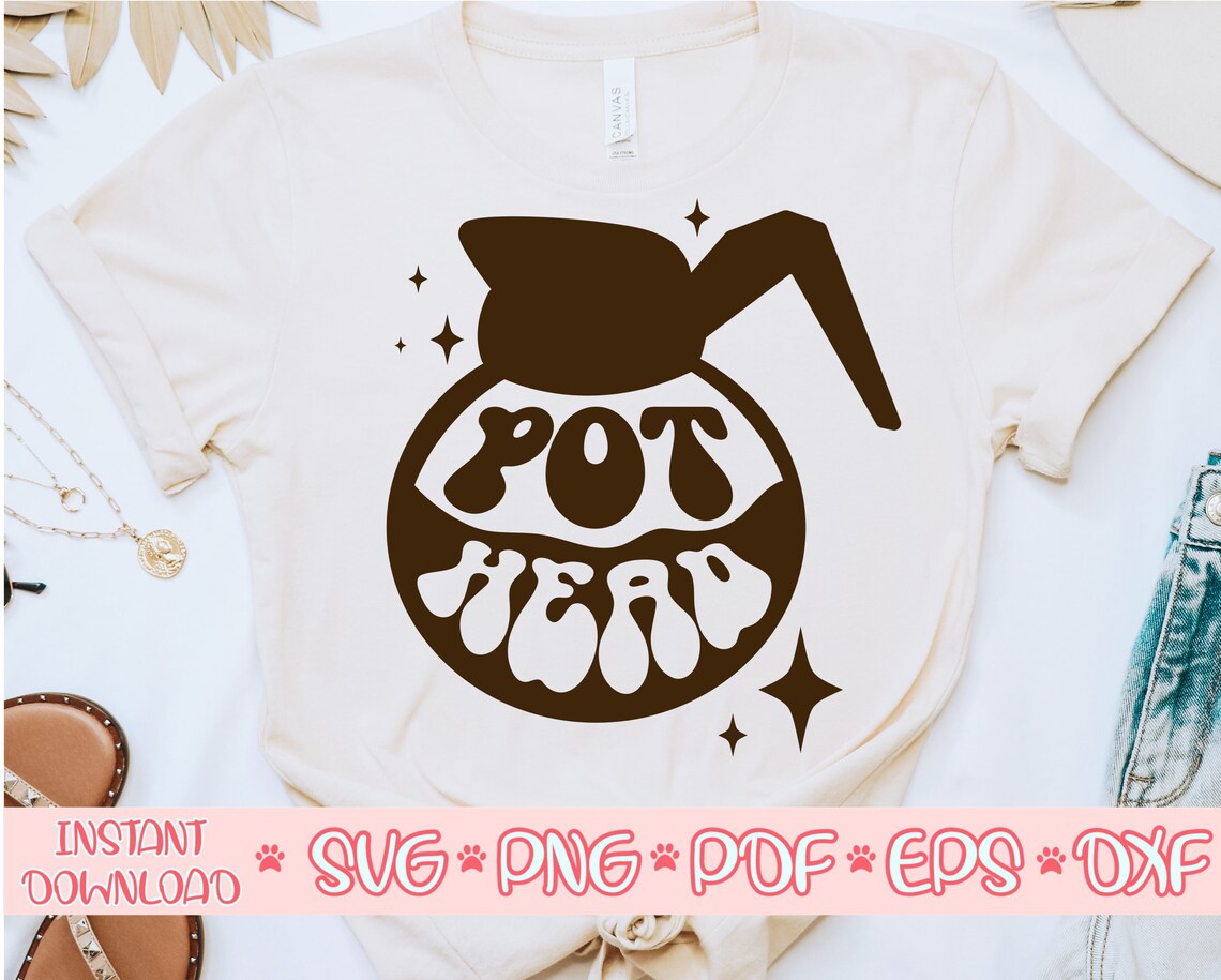 Pot Head SVG, Coffee Lover Svg, Coffee Pot Svg, Coffee Pot Head Svg - Etsy