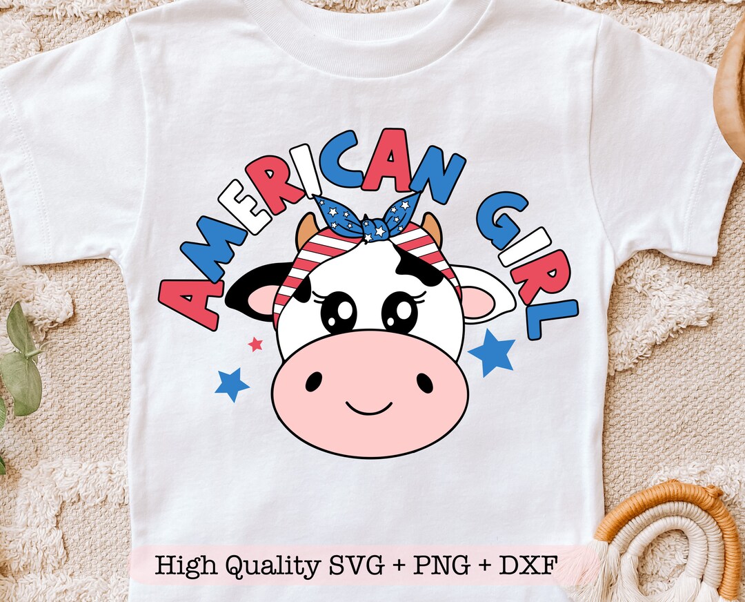 American Girl SVG, Girls Shirt Svg, 4th of July Kid Design Svg ...
