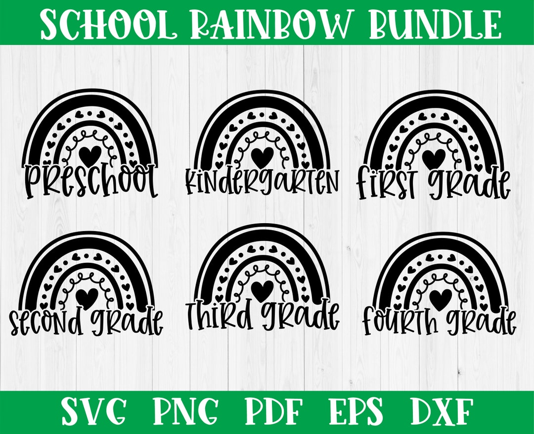 School Rainbow Svg,first Grade Shirt Svg,back to School Cut File,first ...