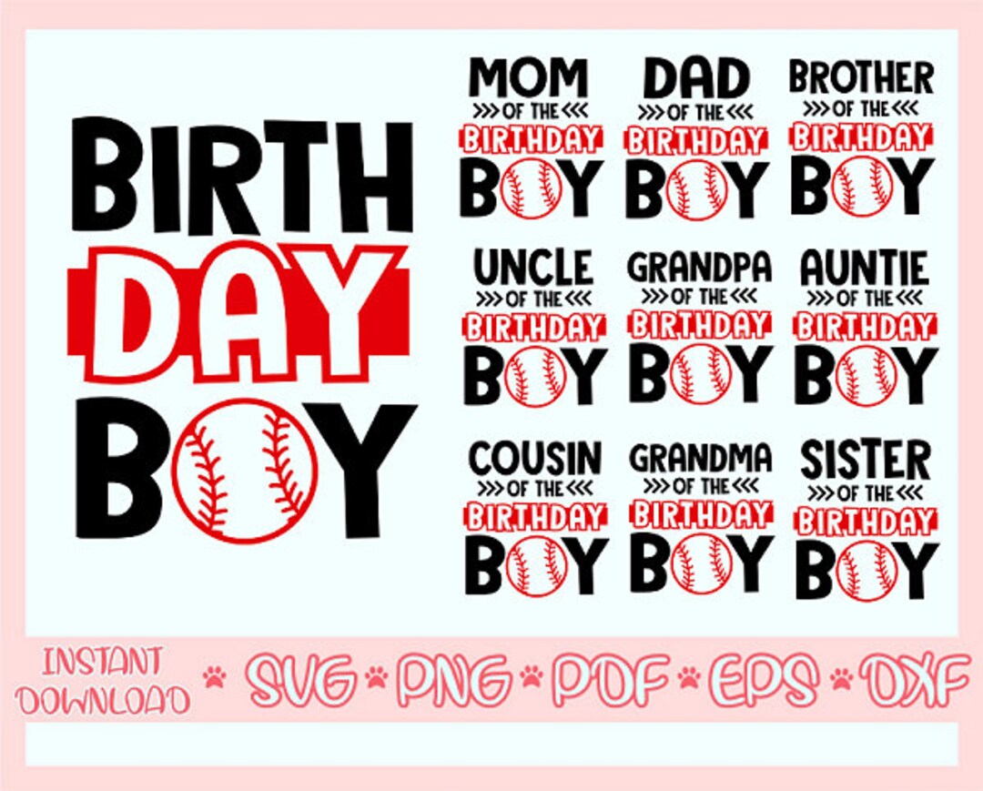 Baseball Birthday Svg,baseball Birthday Boy Svg,baseball Birthday Party ...