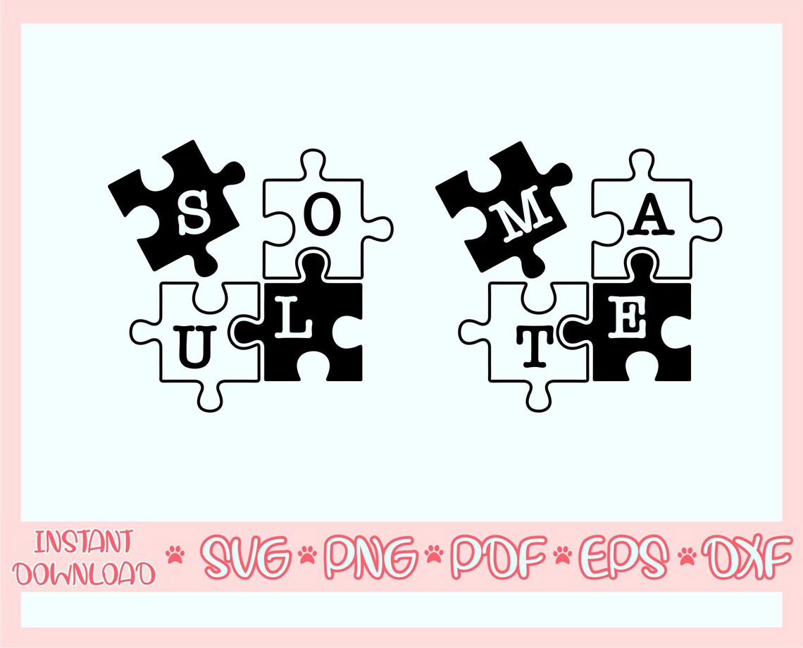 Soul Mate SVG Soulmate Svg Matching Couples Svg - Etsy