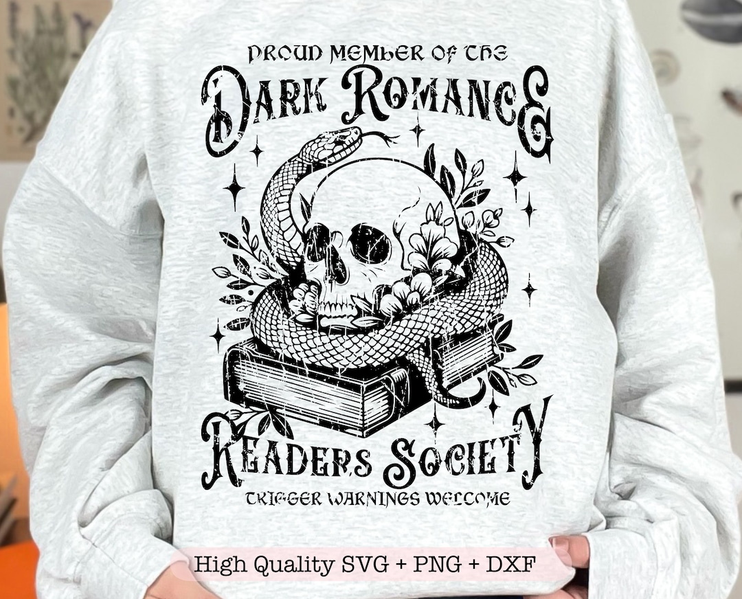 Dark Romance Readers Society SVG PNG, Book Lover Shirt Svg, Trendy ...