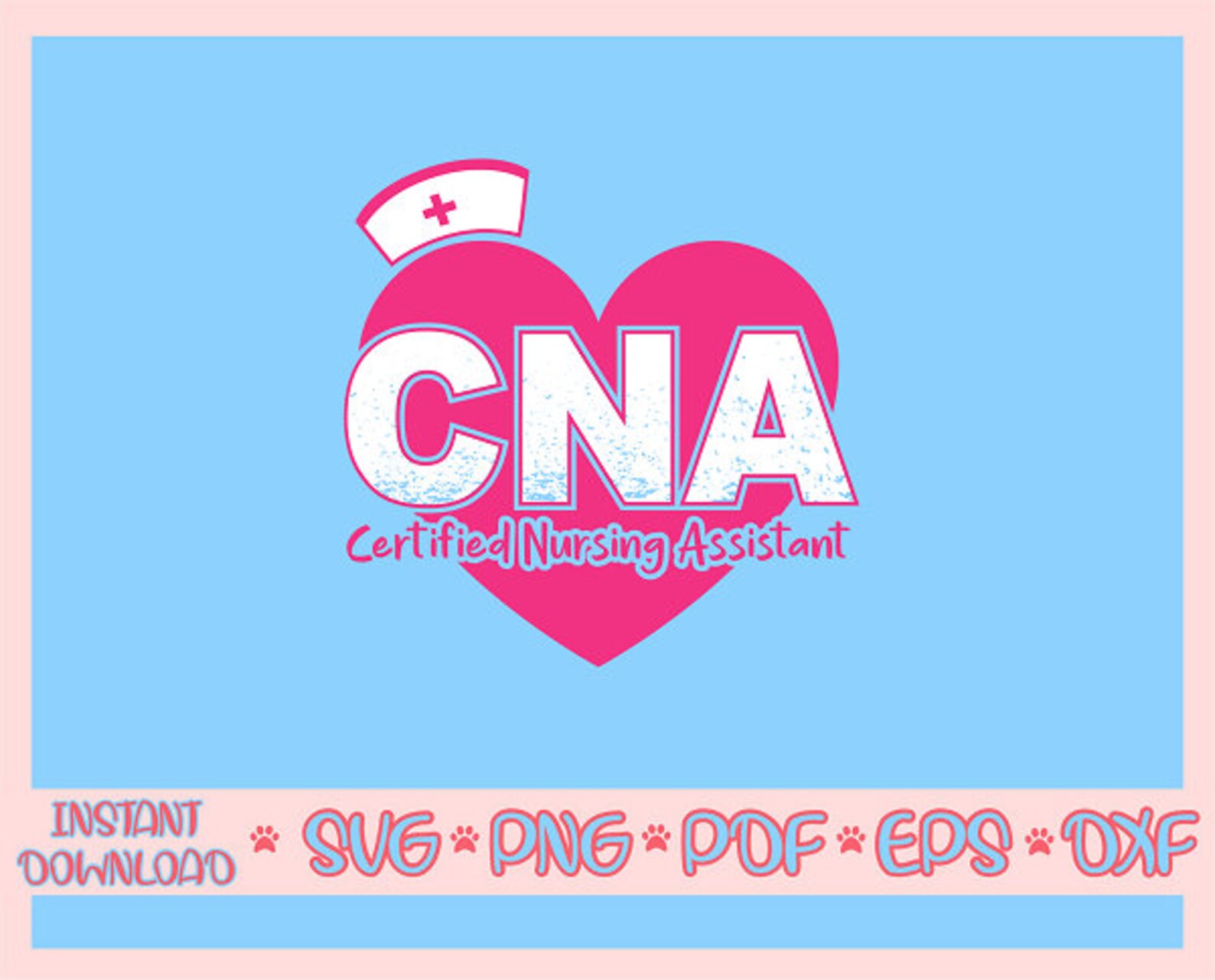 CNA Svgcertified Nursing Assistant Svgcna Svg Filecna Svg - Etsy