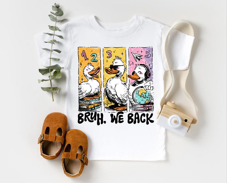 Bruh We Back PNG, Silly Goose Back to School Png, Retro Goose Humor ...