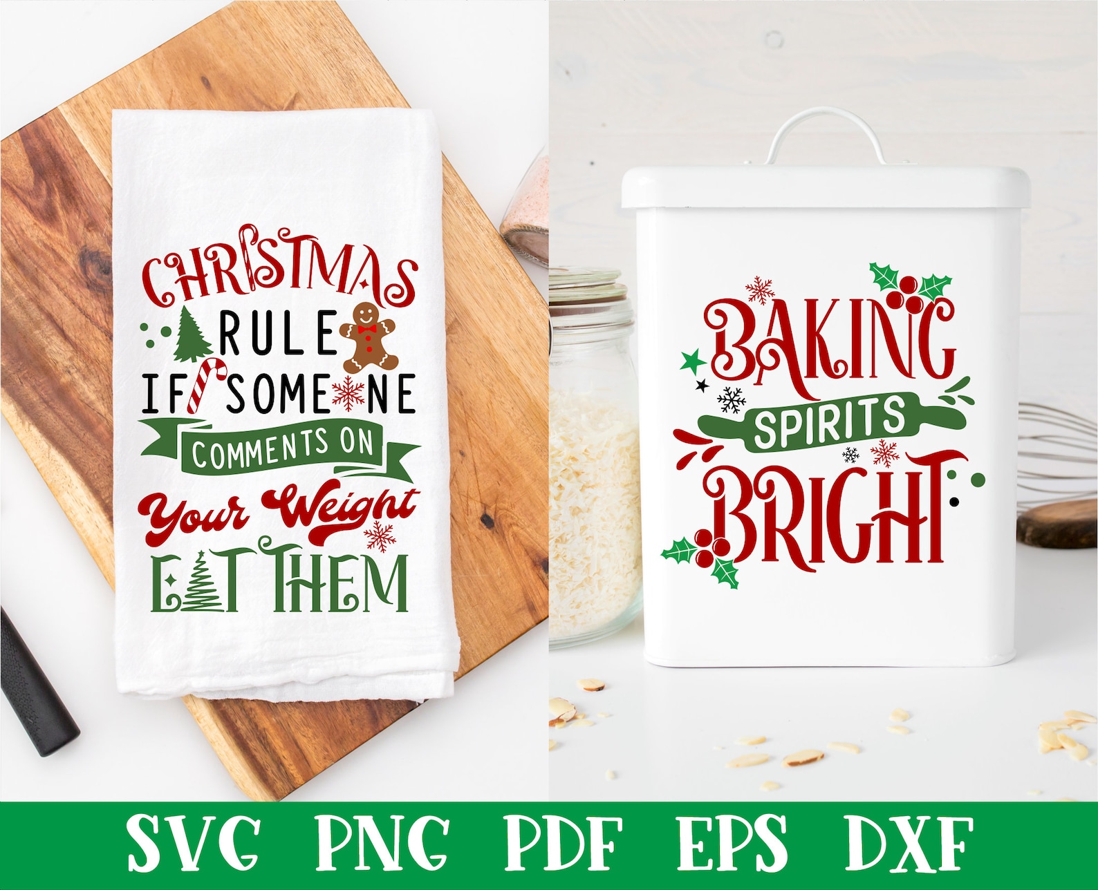 Christmas Kitchen Towels Bundle Svg, Christmas Tea Towel Svg, Christmas ...