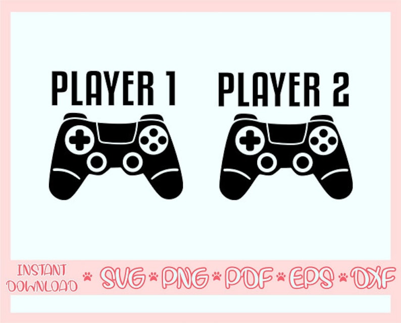 Player One Svgplayer Two Svgplayer 1 Svgplayer 2 Svgvideo - Etsy