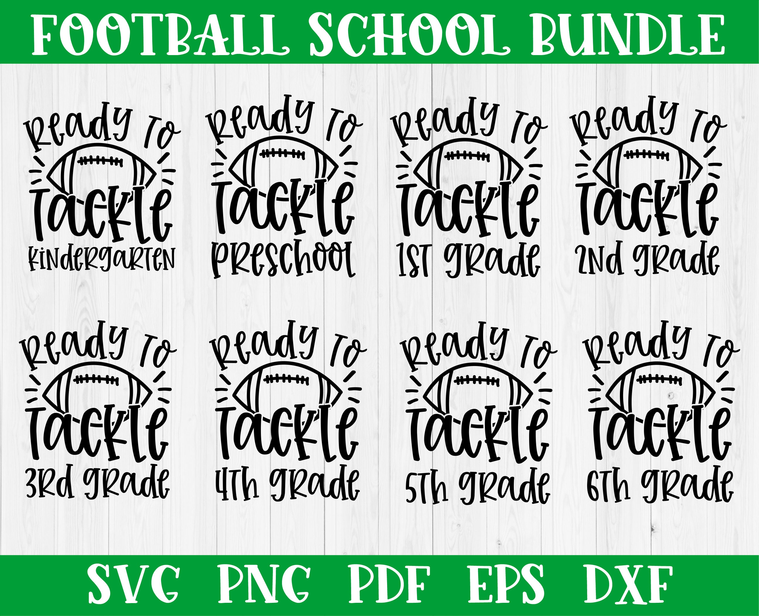Ready to Tackle School Bundle Svgfirst Grade Shirt Svgback - Etsy