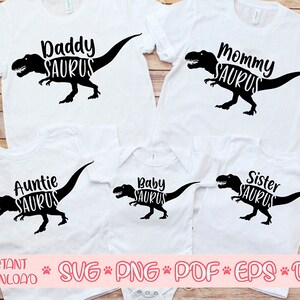Family Saurus Svg,family Saurus Svg Bundle,dinosaur Family Svg,t-rex ...