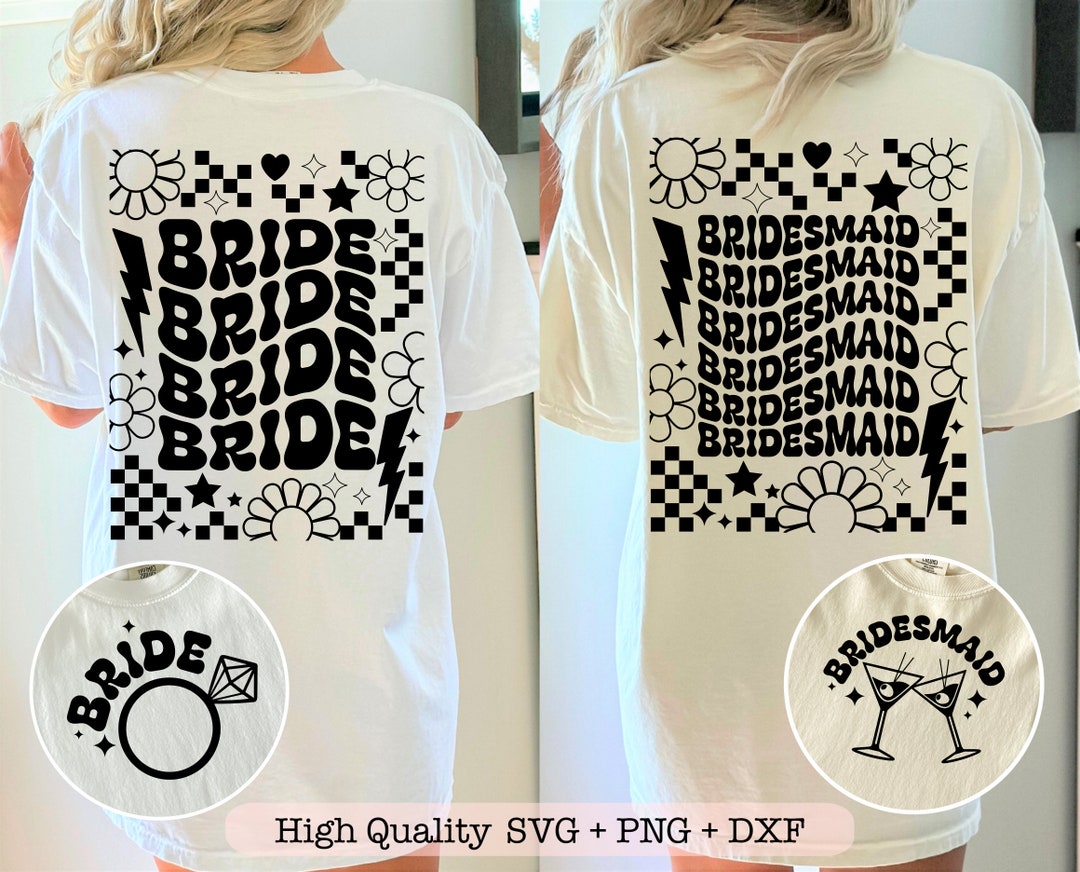 Retro Bride Svg, Groovy Bridesmaid Svg, Bachelorette Party Svg, Retro ...