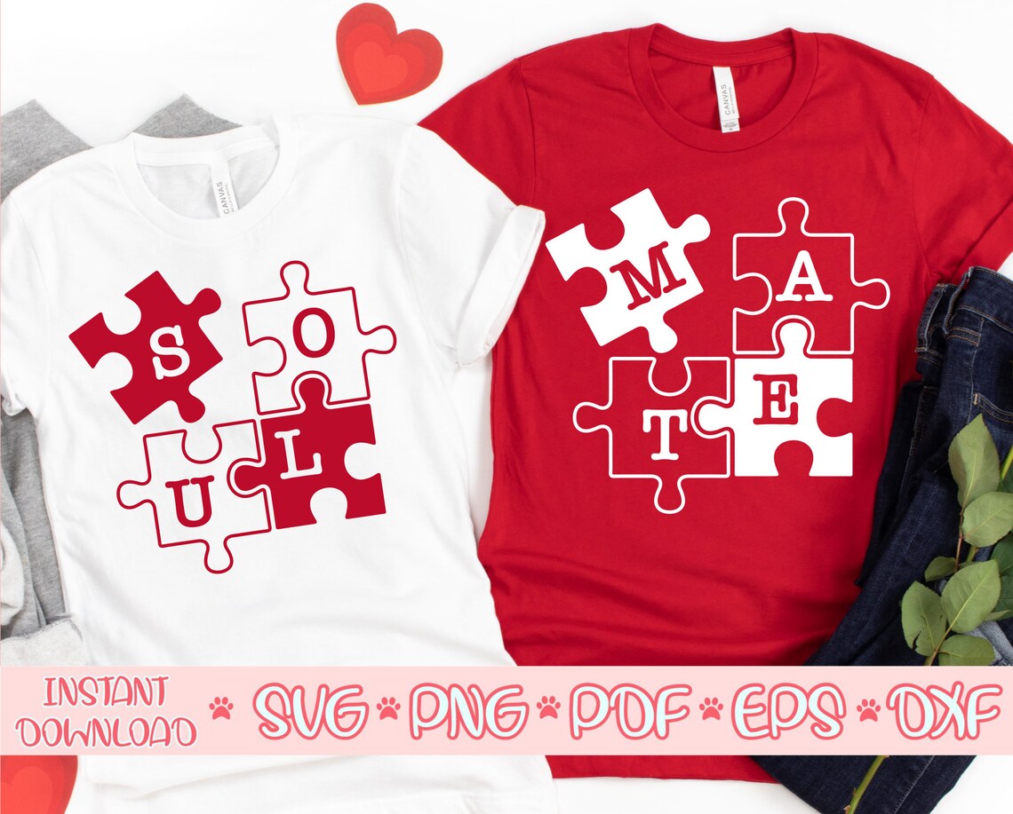 Soul Mate SVG, Soulmate Svg, Matching Couples Svg, Valentine's Day Svg ...