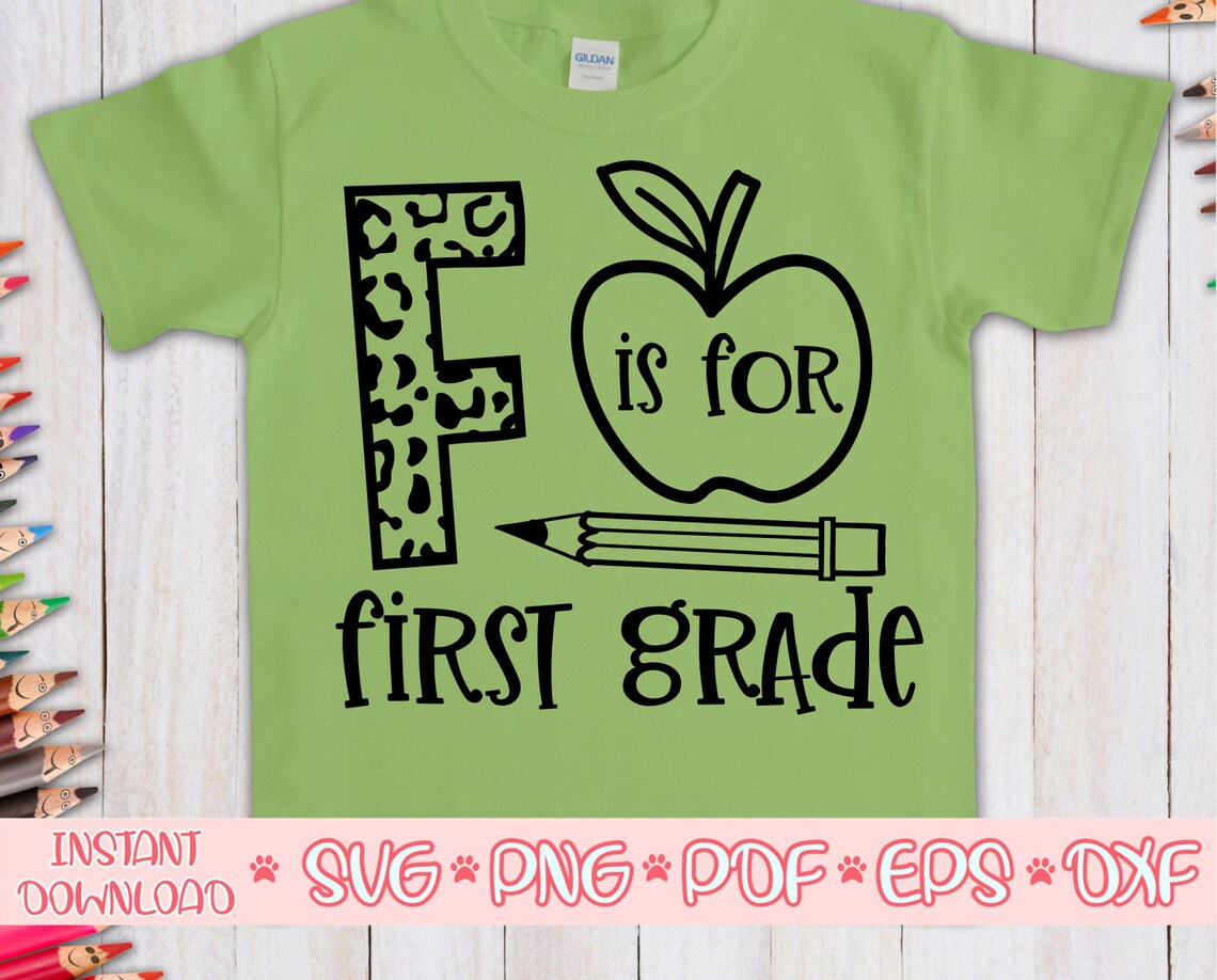 School Bundle Svgf is for First Grade Shirt Svgback to - Etsy