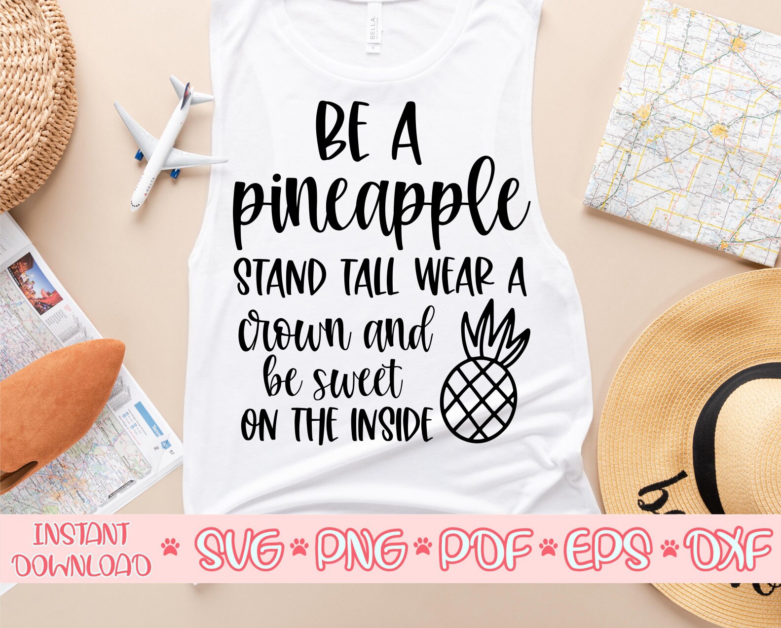 Be a Pineapple Stand Tall Wear a Crown and Be Sweet on the - Etsy