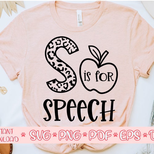 S is for Speech Svgspeech Shirt Svgback to School Svgspeech - Etsy
