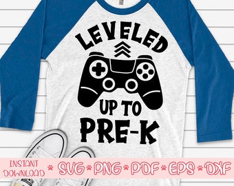 Leveled up Pre K Svg - Etsy