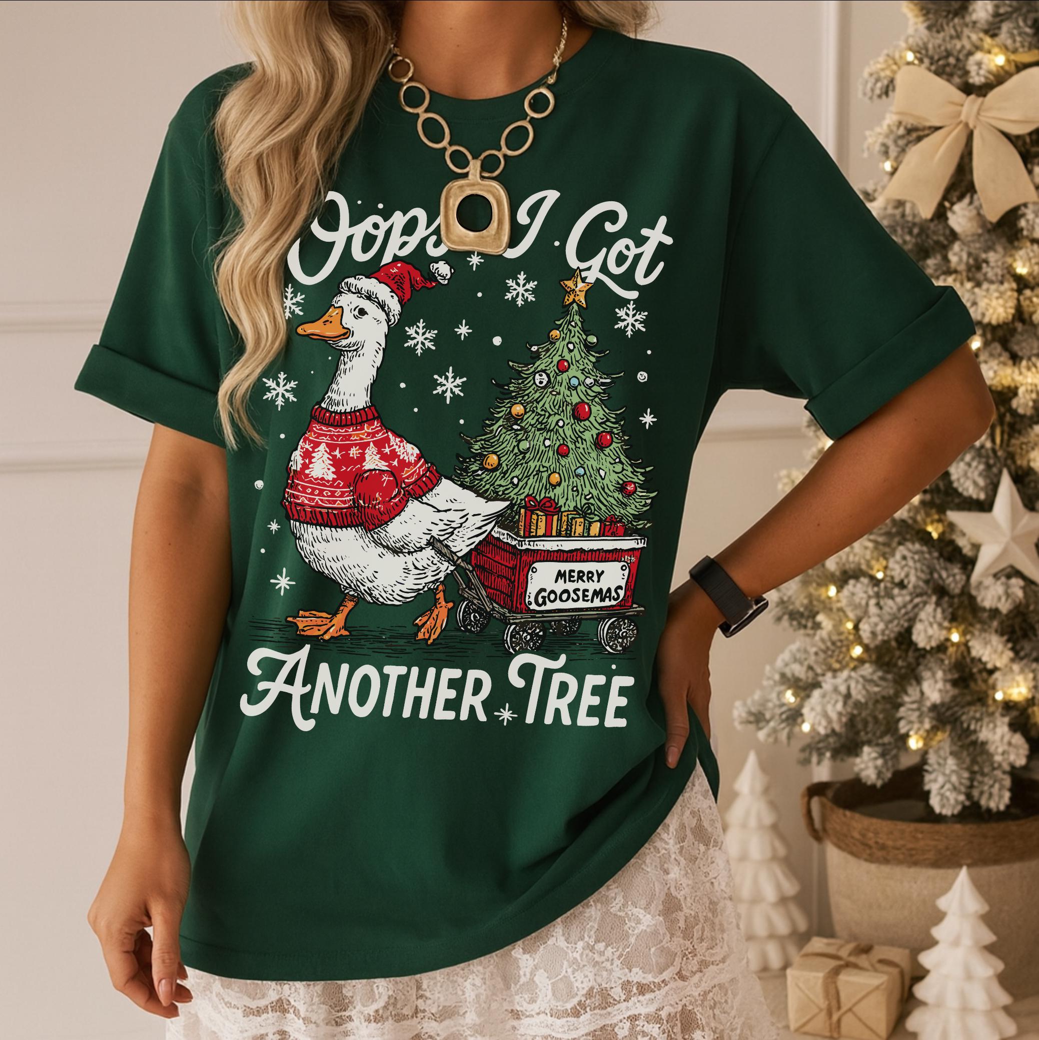 Oops I Got Another Tree PNG, Funny Christmas Goose PNG, Retro Holiday ...