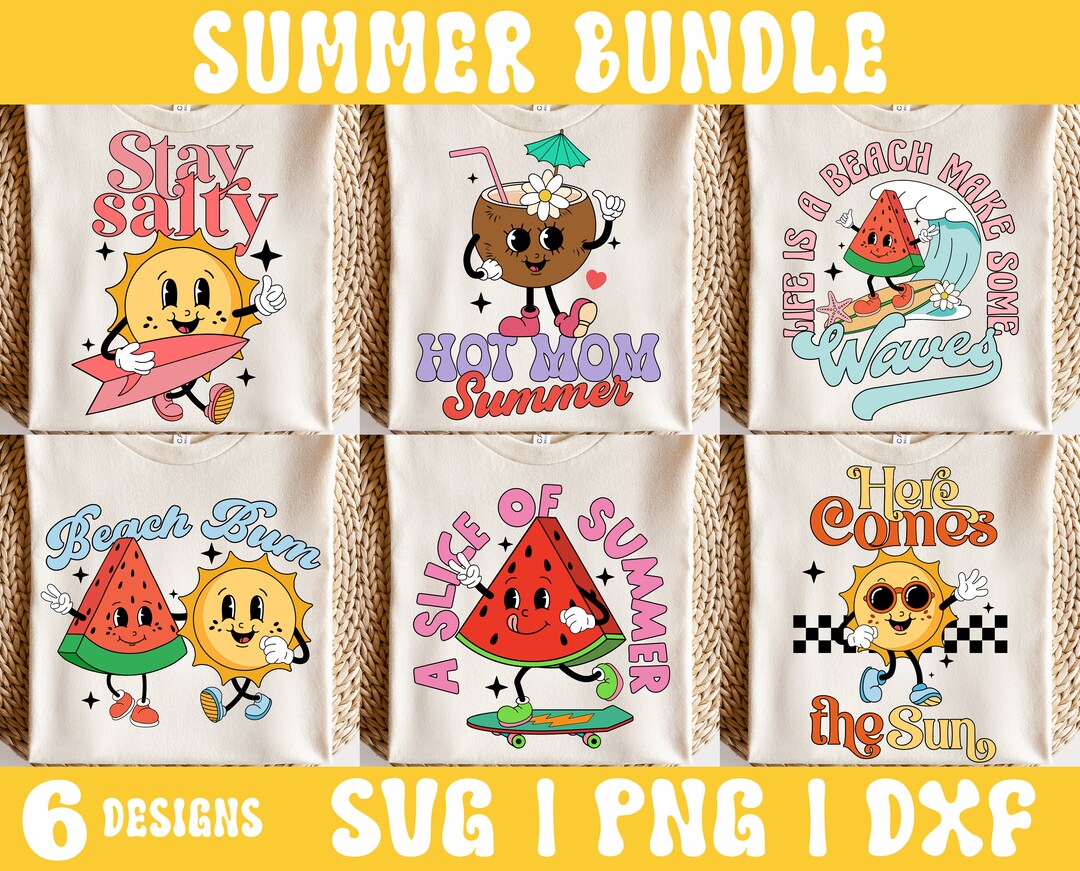 Summer SVG Bundle, A Slice of Summer Svg, Here Comes the Sun Svg, Hot ...