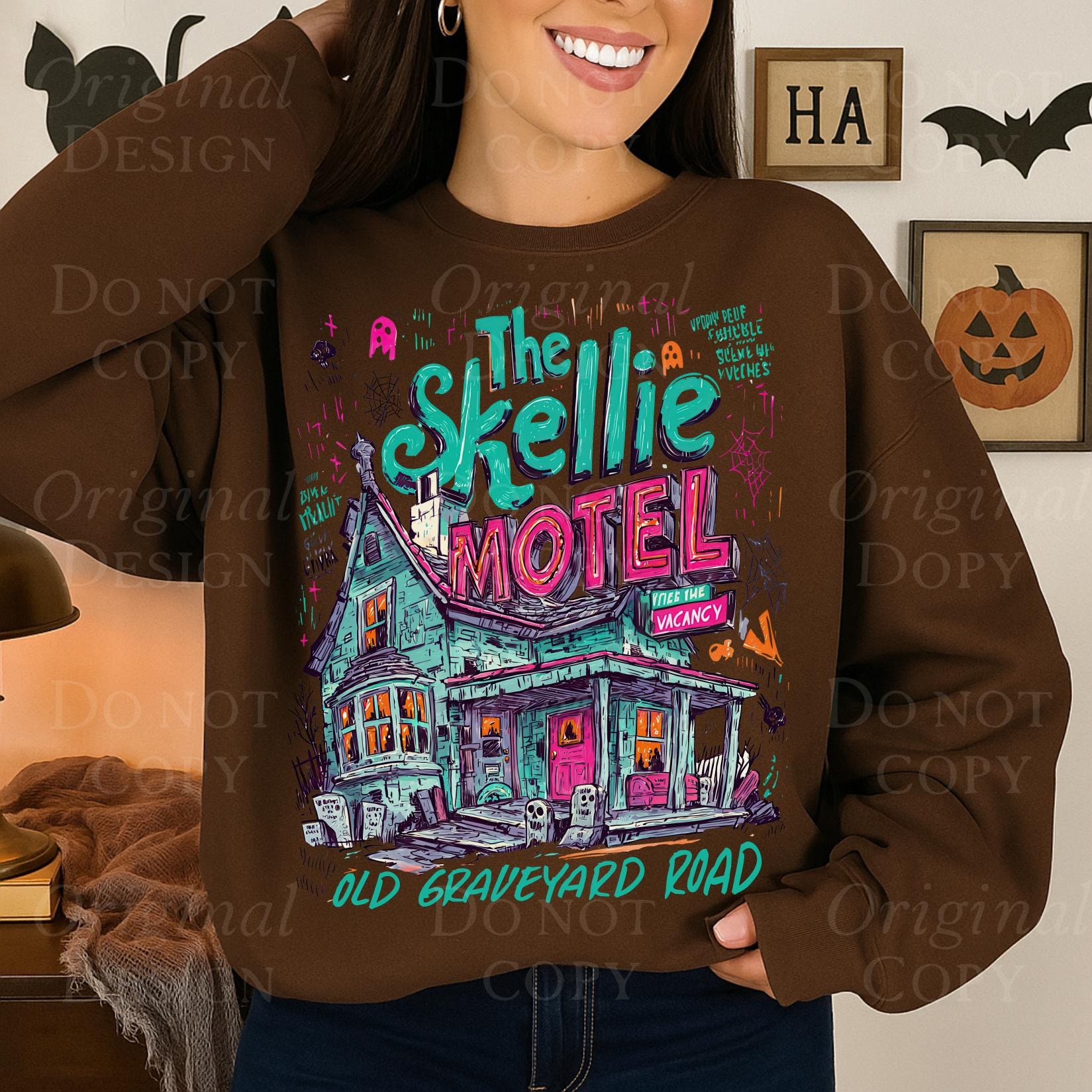 The Skellie Motel PNG, Haunted House Halloween Png, Spooky Retro Vibes ...