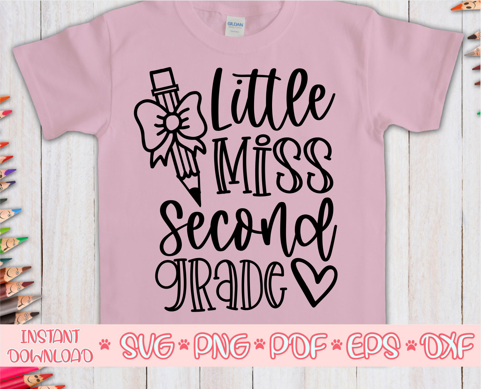 Little Miss Second Grade Svg,2nd Grade Shirt Svg,back to School Cut ...