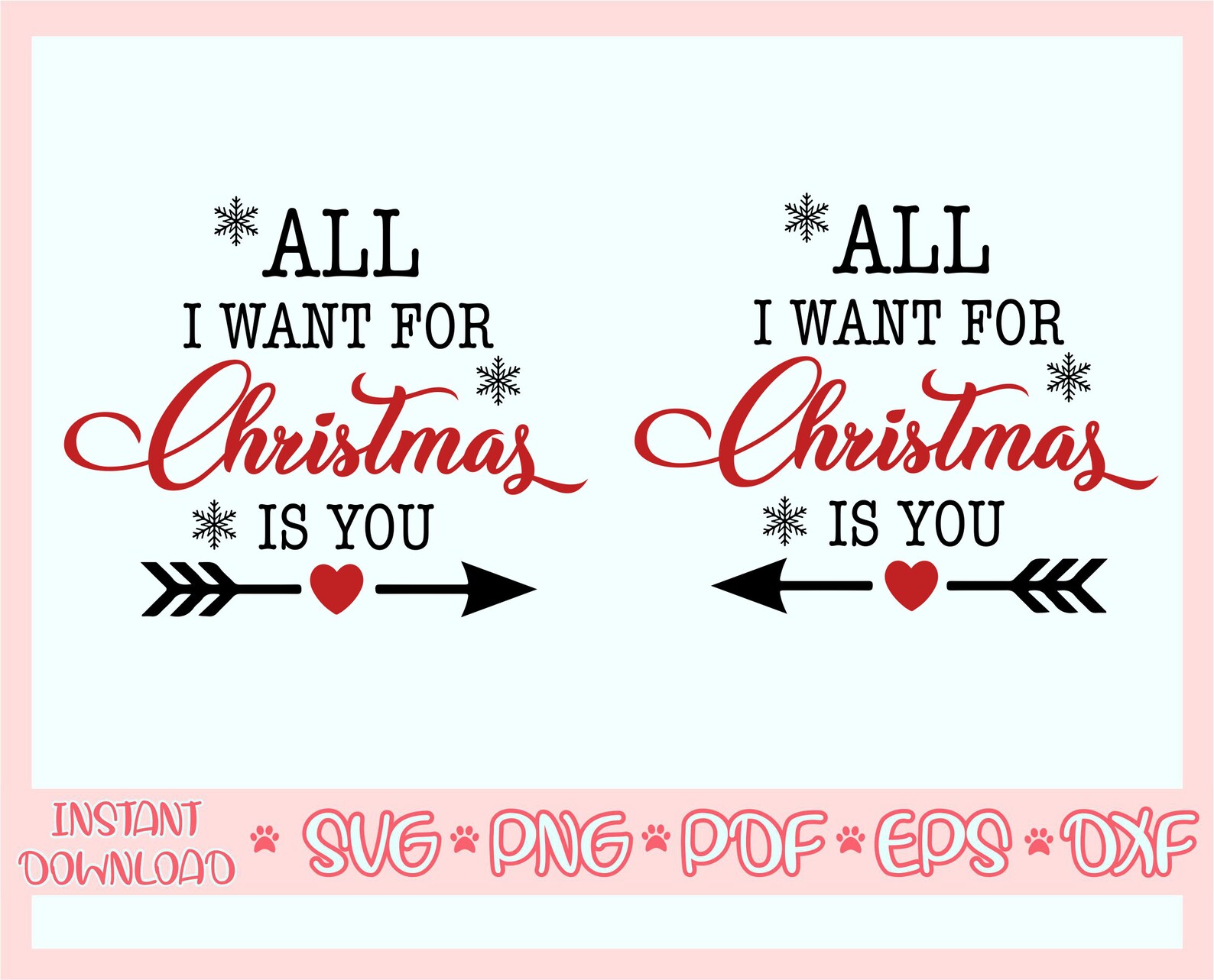 All I Want for Christmas is You Svg, Christmas Couple Shirts Svg ...