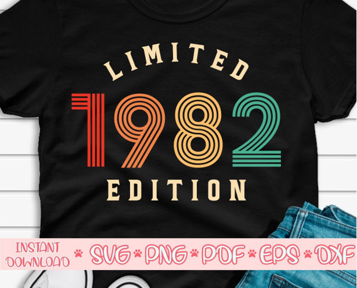 Vintage 1982 Limited Edition Svg38th Birthday Svgthirty - Etsy