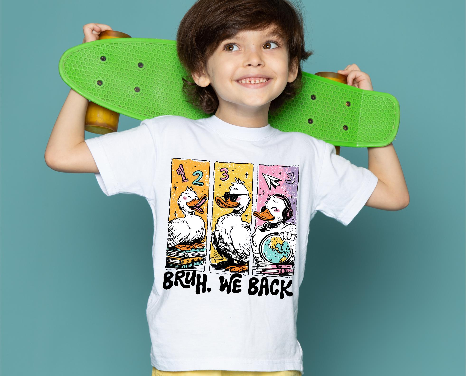 Bruh We Back PNG, Silly Goose Back to School Png, Retro Goose Humor ...