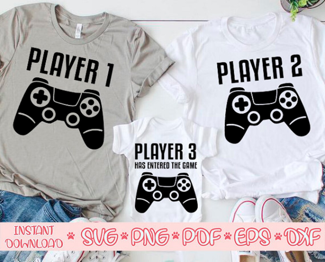 Player One Svgplayer Two Svgplayer 1 Svgplayer 2 Svgplayer - Etsy