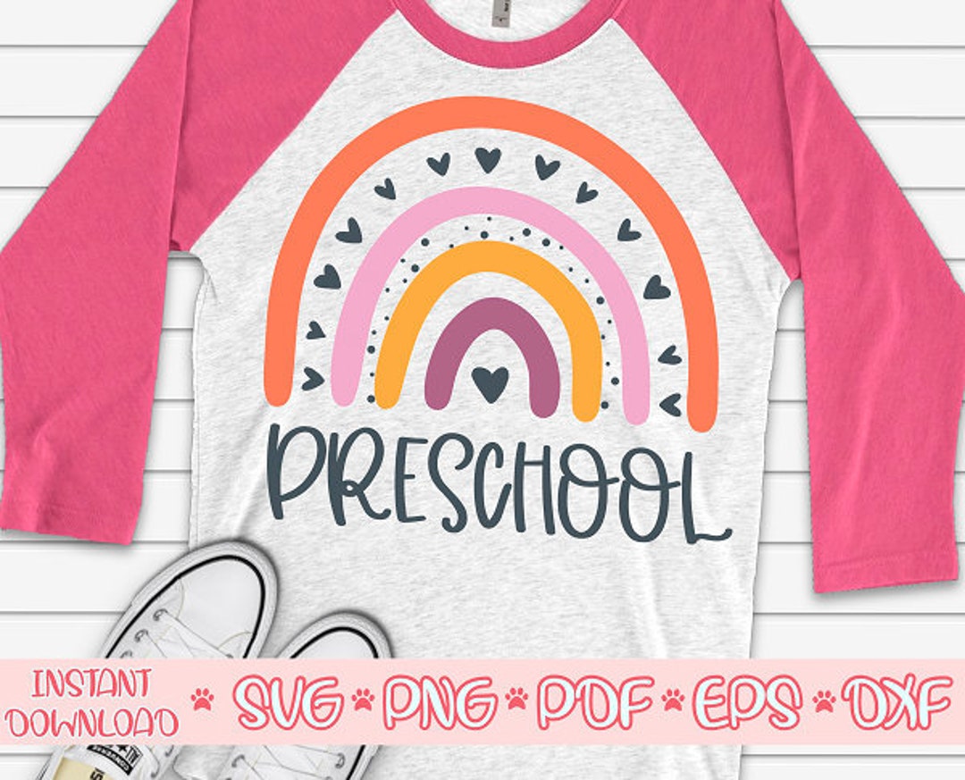 Preschool Rainbow Svg,pre-k Svg,first Day of School Svg,back to School ...