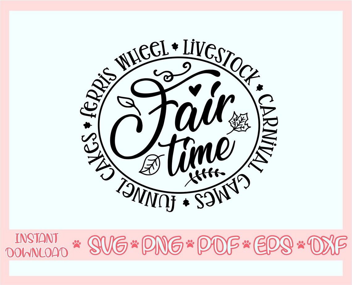 Fair Time Svg,ferris Wheel Svg,livestock Svg,fall Shirt Svg,autumn Cut ...