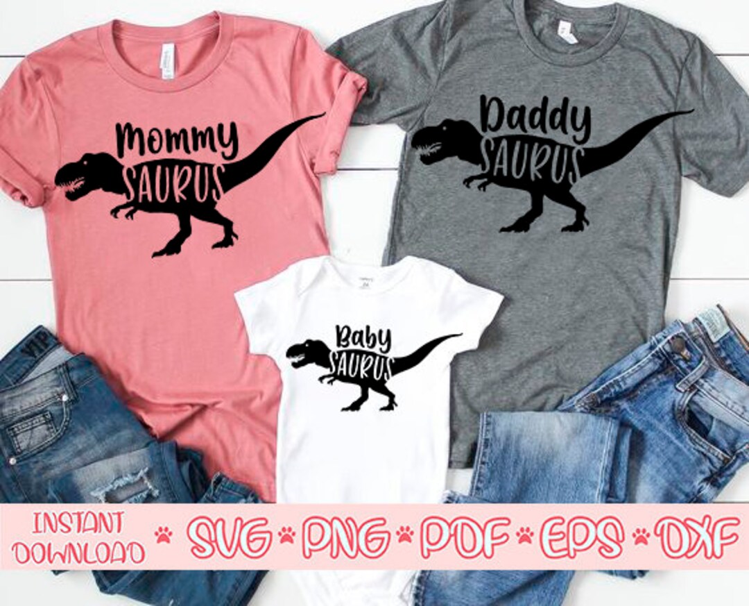 Family Saurus Svg,family Saurus Svg Bundle,dinosaur Family Svg,t-rex ...