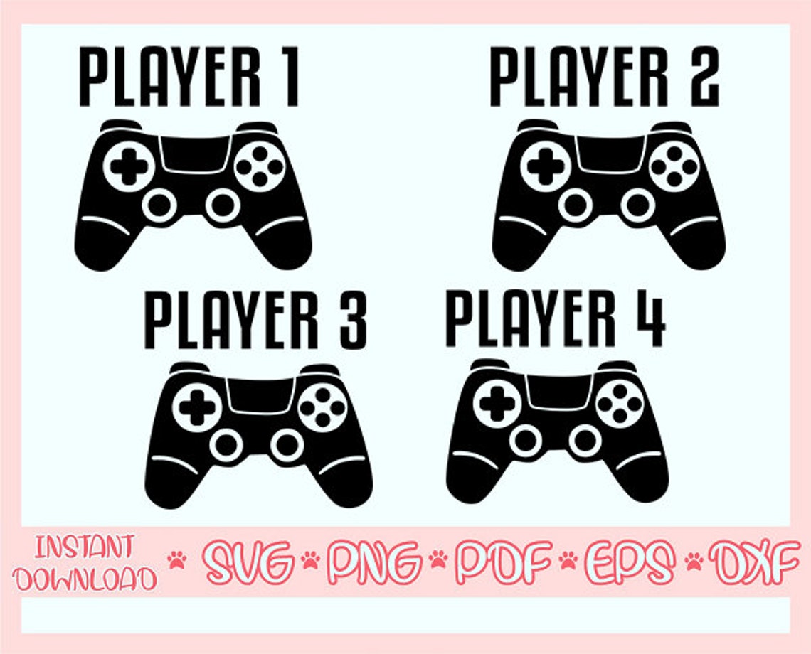 Player One Svg,player Two Svg,player 1 Svg,player 2 Svg,player 3 Svg ...