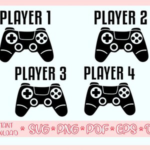 Player One Svg,player Two Svg,player 1 Svg,player 2 Svg,player 3 Svg ...