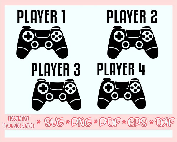 Player one svgPlayer two svgPlayer 1 svgPlayer 2 svgPlayer | Etsy