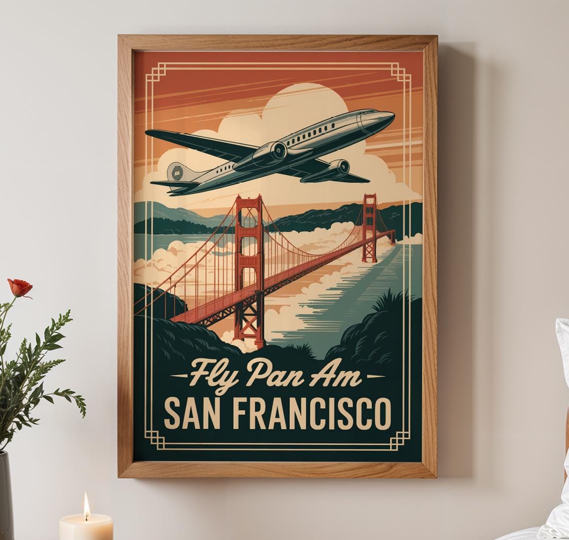 USA Airline Vintage Poster Aircraft Code Prints | TWA, Pan Am | Boeing ...