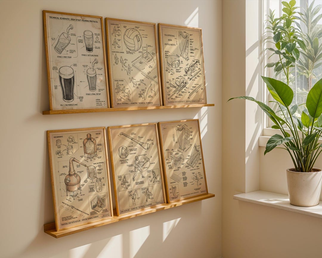 Irish Historic Isometric Posters, This is Ireland, Tea, GAA, Guinness ...