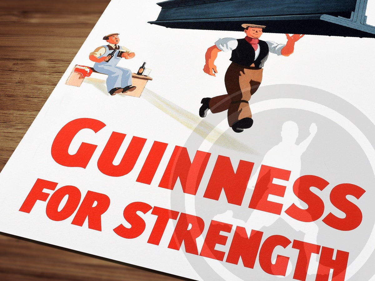 Vintage Irish Guinness Advert Poster Print - Etsy