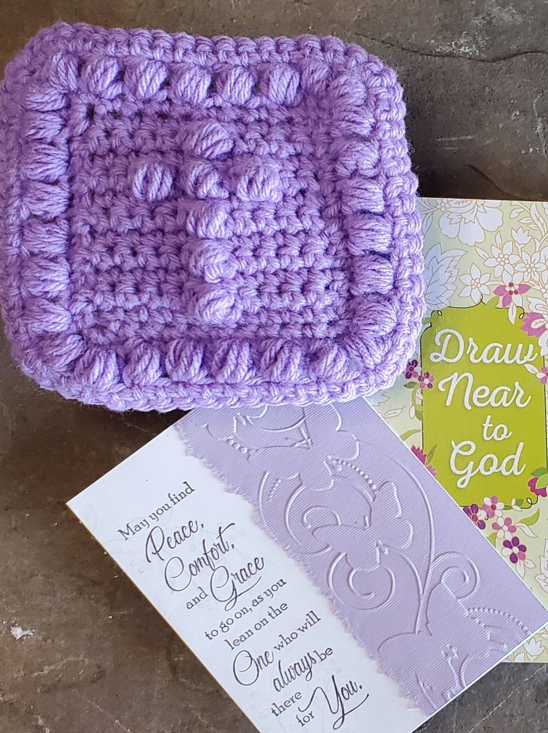Handmade Crochet Prayer Square, Comfort Gift, Pocket Prayer Cloth - Etsy