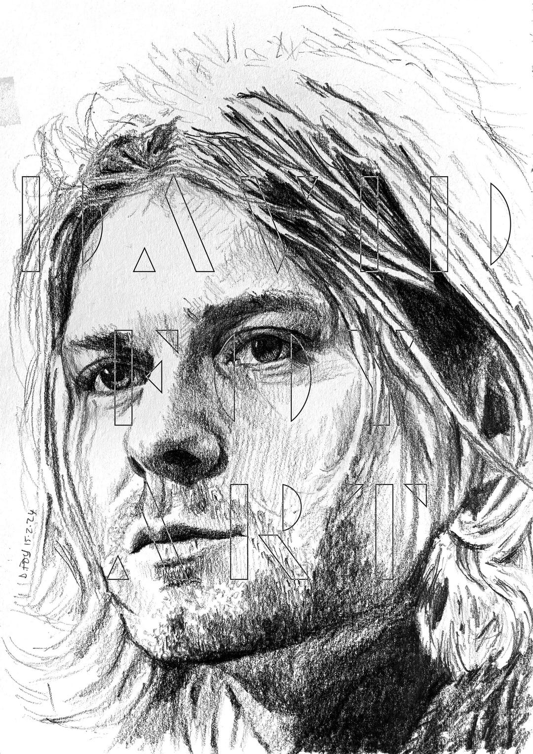 Kurt Cobain - Hand Drawn Pencil Sketch - Etsy